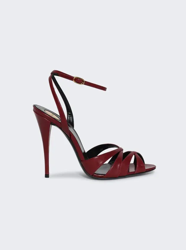 Saint Laurent Touze 110 Calypso Sandal - Red
