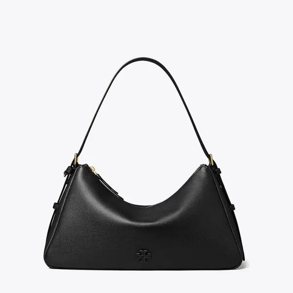Tory Burch Thea Zip Top Shoulder Bag - Black