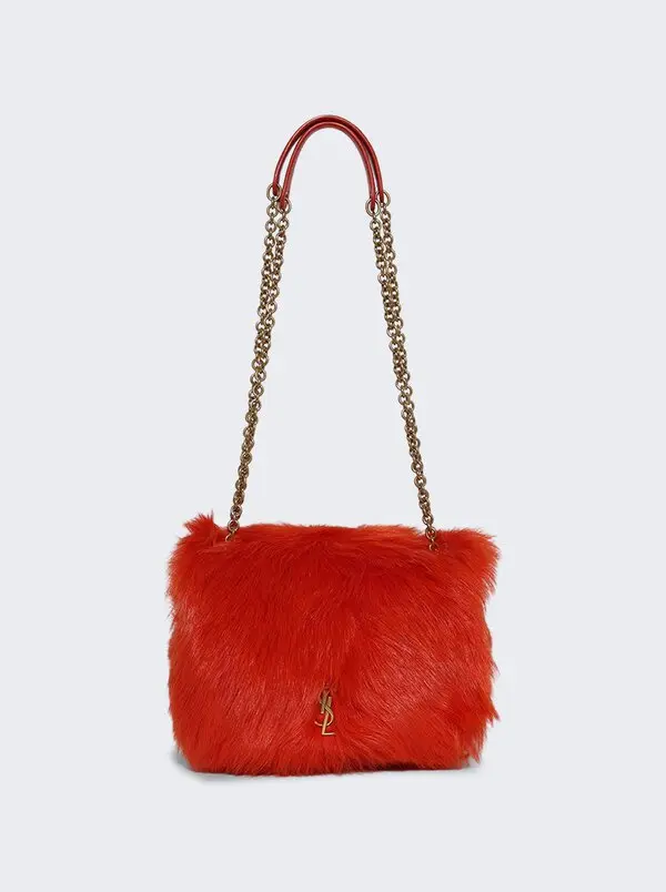 Saint Laurent Mini Jamie Shearling Bag - Orange