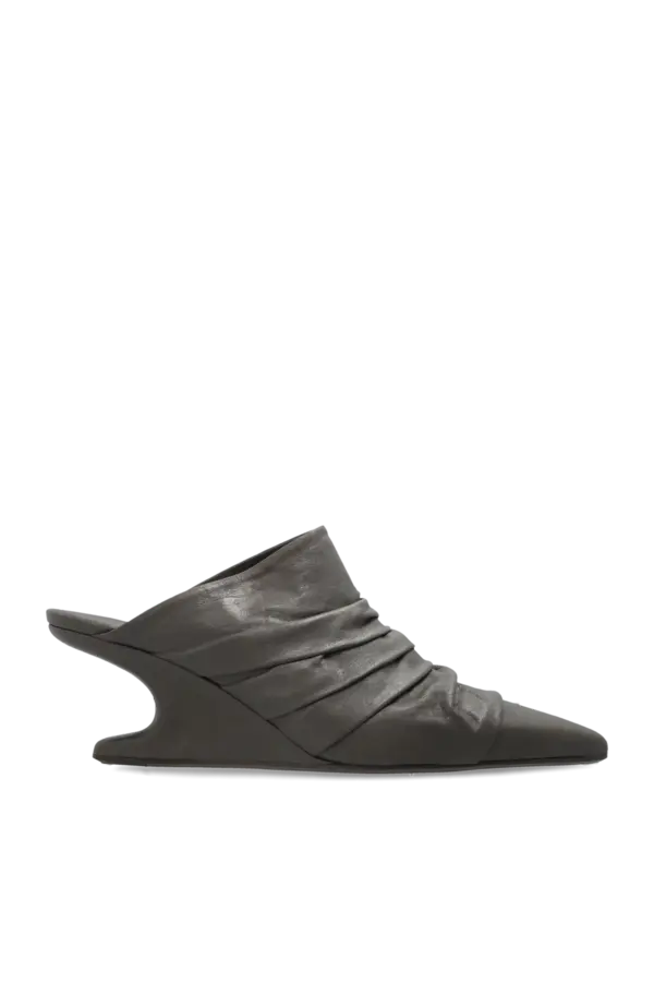 Rick Owens Cantilever 6 Sharp Sabot Wedge Mules - Grey