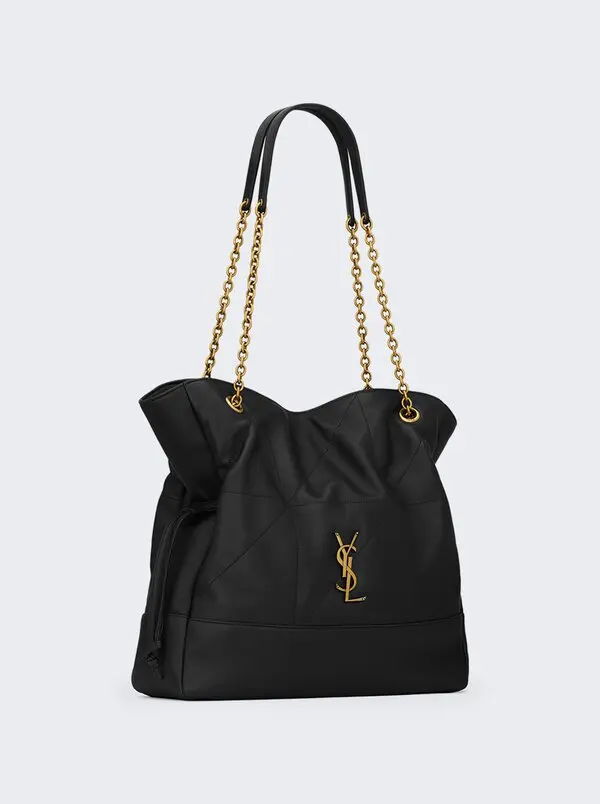 Saint Laurent Jamie Lambskin Shopping Bag - Black