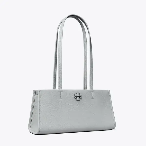 Tory Burch Leather East West Satchel - Misty Cloud