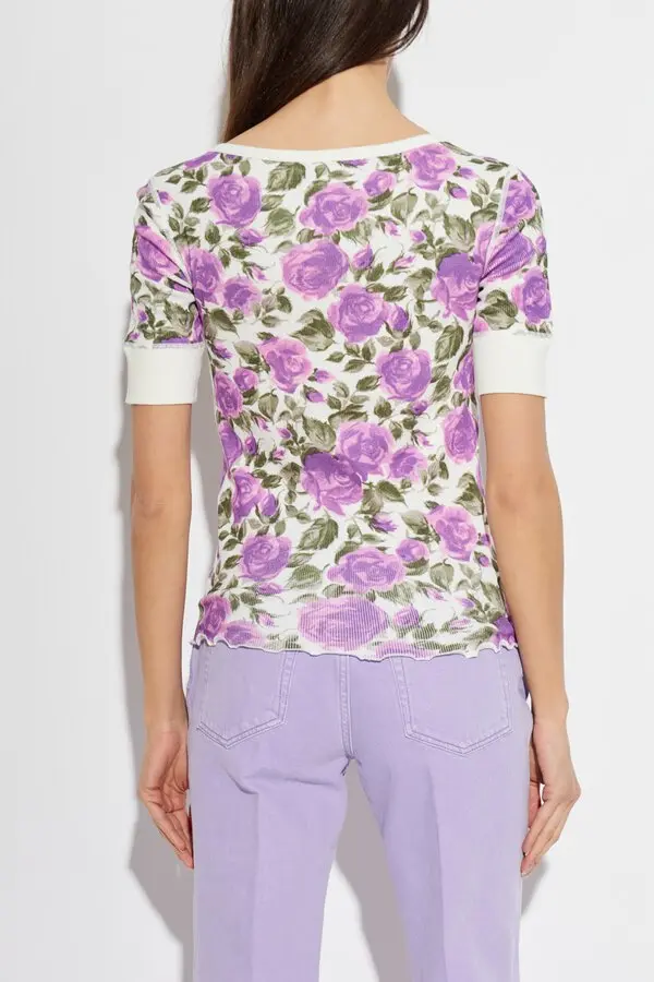 Chloé Floral Ribbed Knit Top
