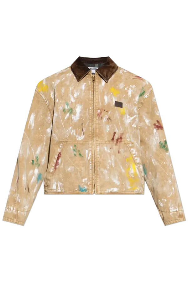 Moschino Denim Jacket With 'vintage' Effect - Beige