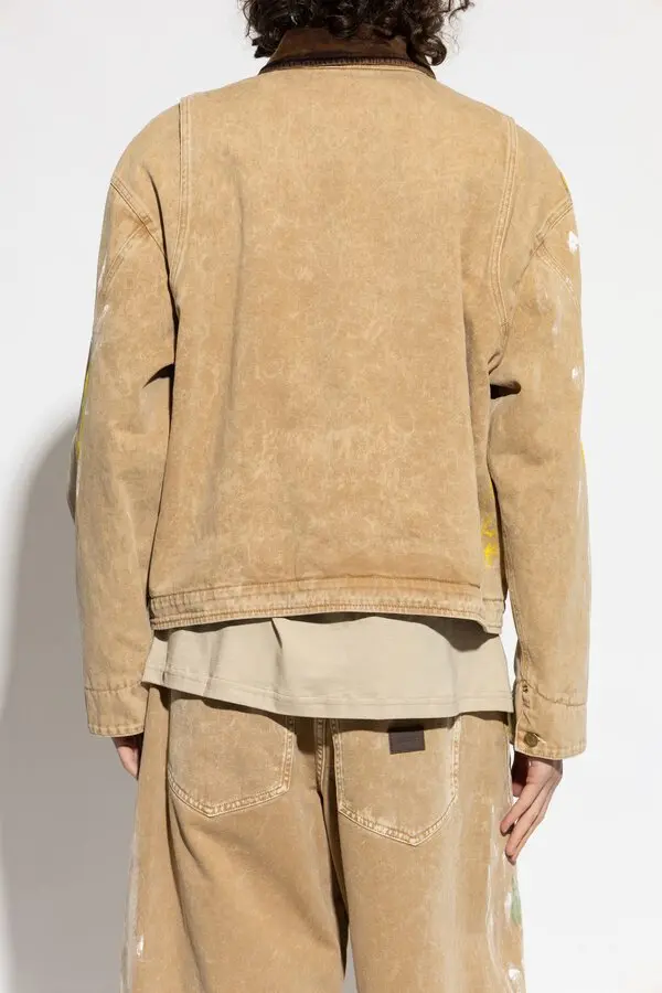 Moschino Denim Jacket With 'vintage' Effect - Beige