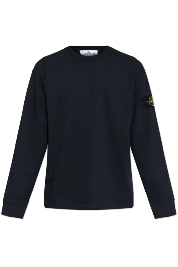 Stone Island Sweatshirt With Logo Patch - Navy Blue