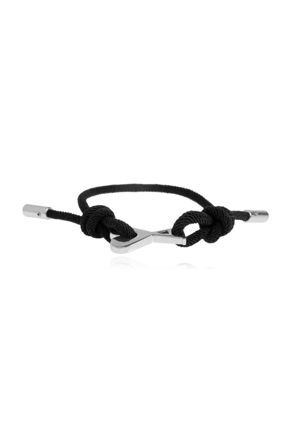 Ami Bracelet With Logo Pendant - Black