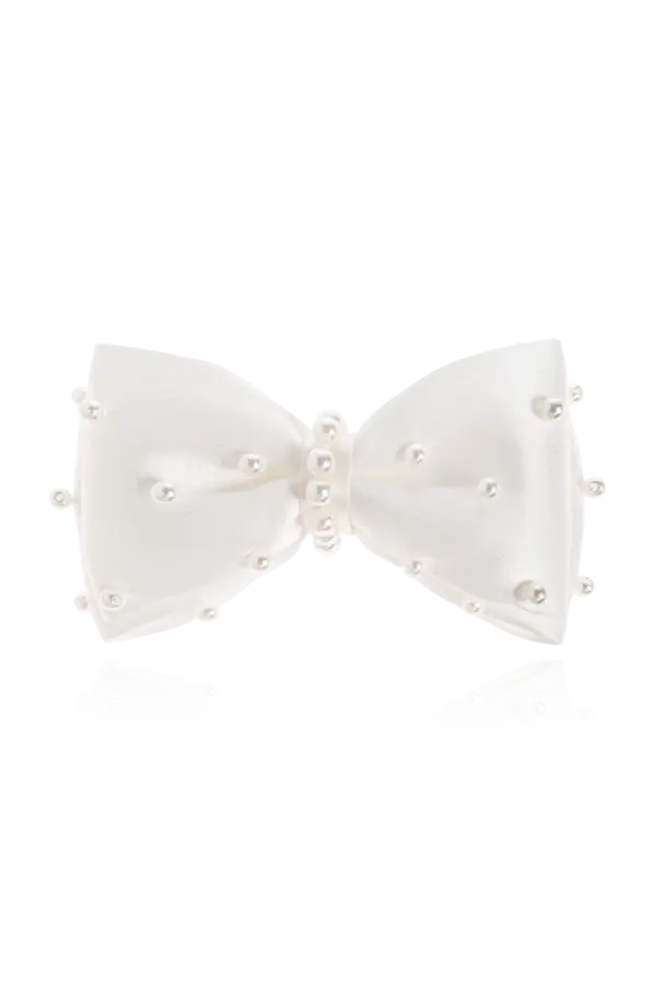 SELF-PORTRAIT Bow Hair Clip - White