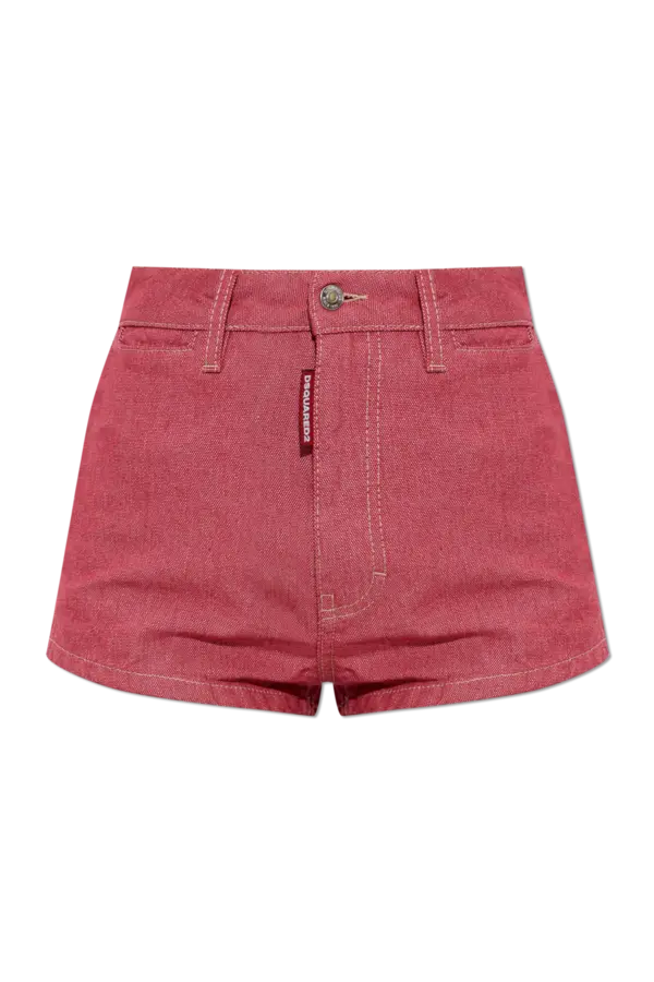 Dsquared2 Fitted Denim Shorts - Red