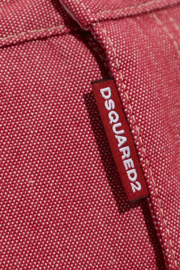 Dsquared2 Fitted Denim Shorts - Red