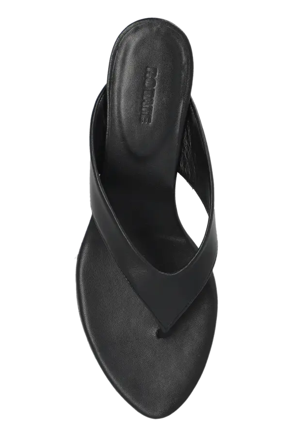 ROTATE BY BIRGER CHRISTENSEN Leather Heeled Mules - Black
