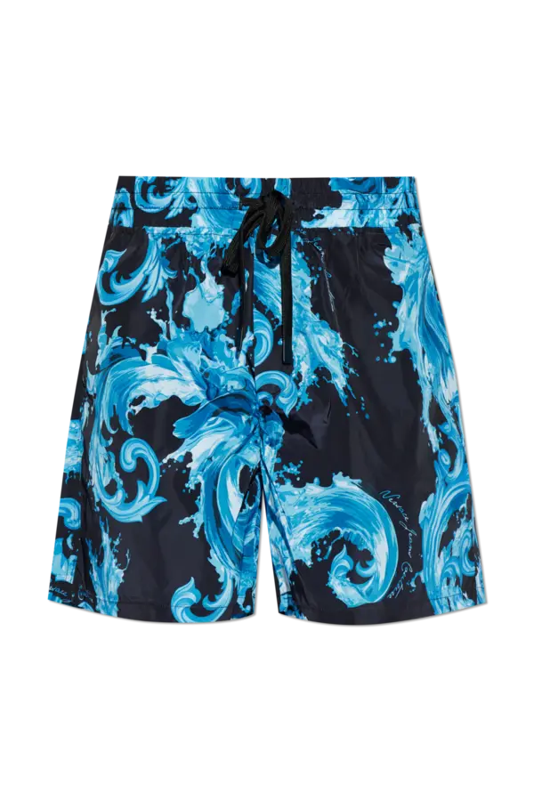 Versace Barocco Print Shorts - Blue