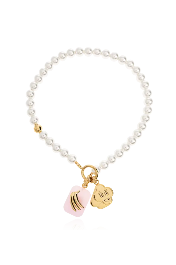 Casablanca Pearl Necklace With Pendants - White