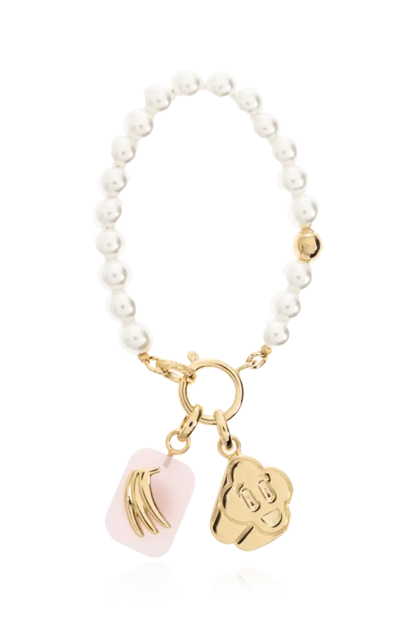 Casablanca Pearl Bracelet With Charms - White