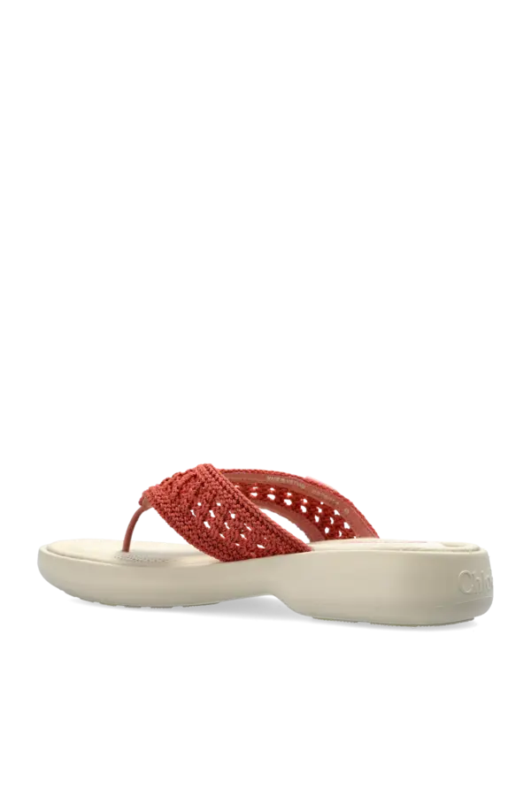 Chloé Poolette Flip-flops - Red