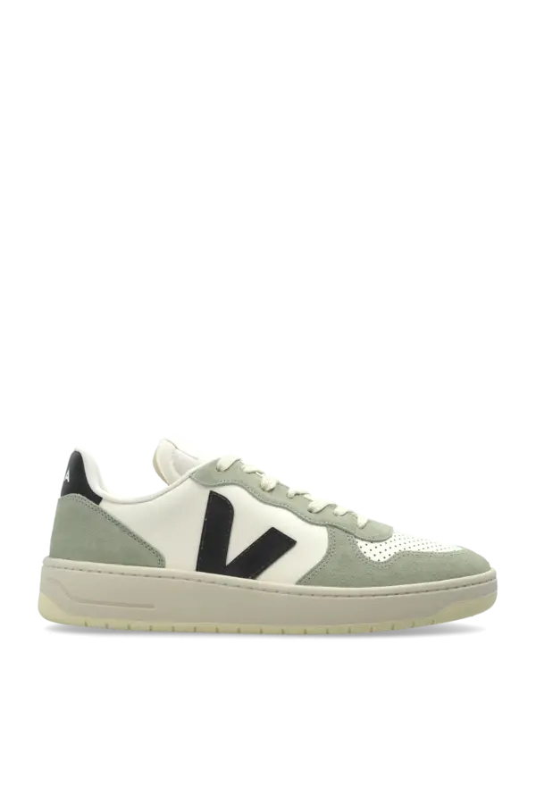 VEJA V-10 Prime Leather Sneakers - Green