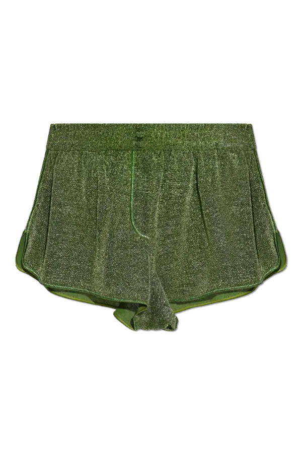Oseree Lurex Thread Shorts - Green