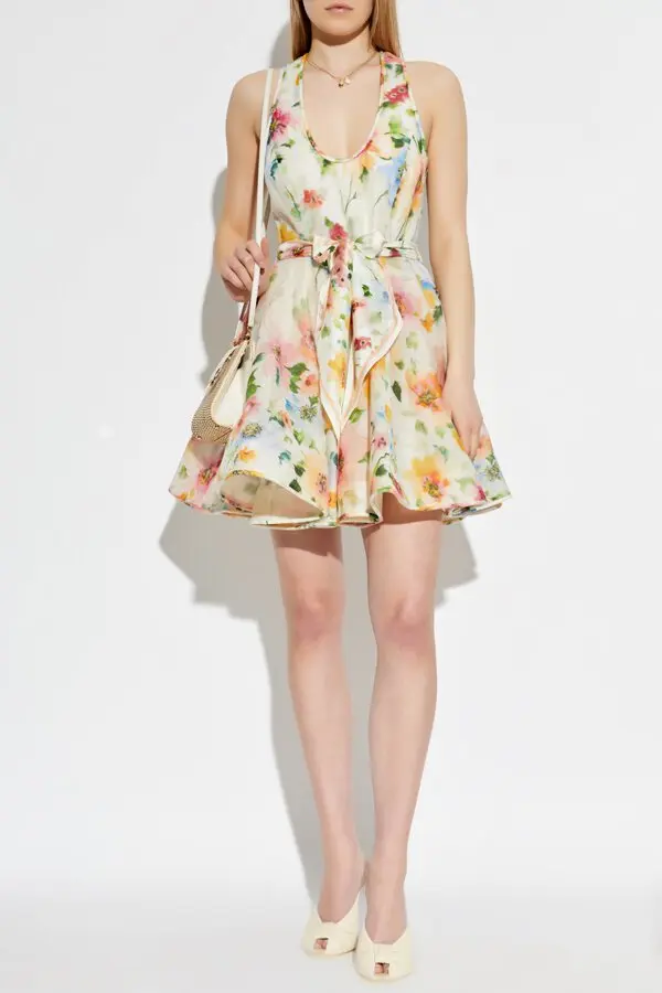 cotton fit and flare shirt dress Dahliah Printed Fit And Flare Mini Dress – VICI main image 1