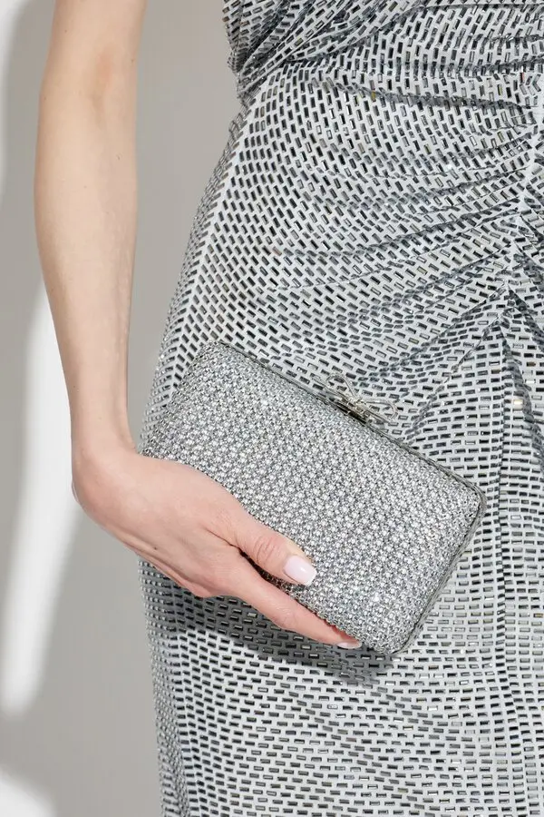 SELF-PORTRAIT Crystal Clutch - Light Blue