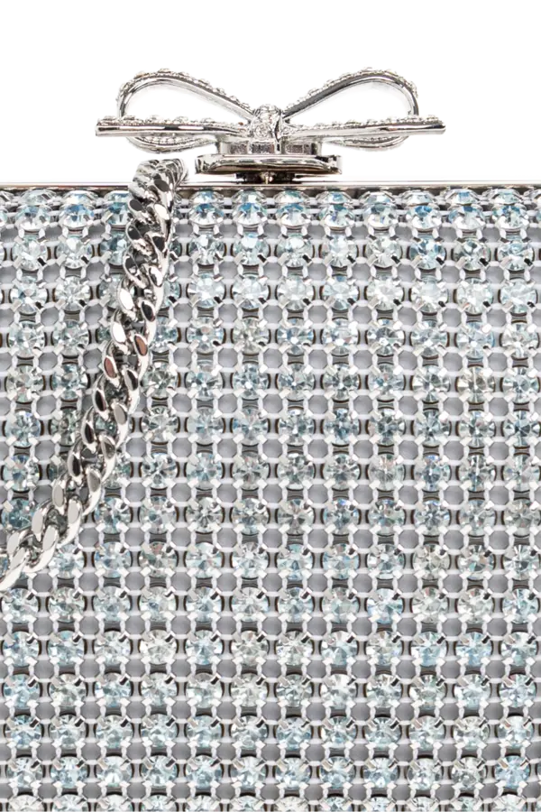 SELF-PORTRAIT Crystal Clutch - Light Blue
