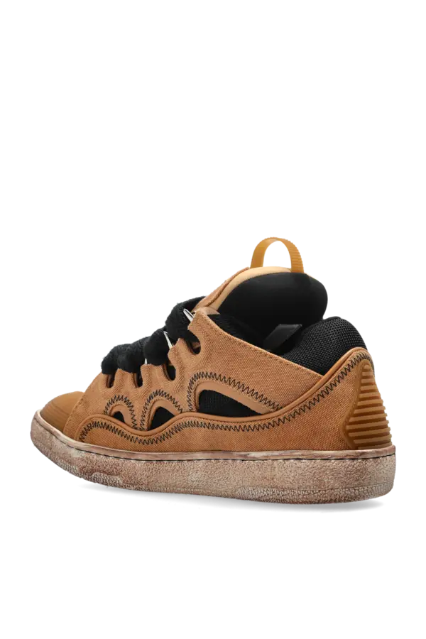 LANVIN Curb’ Leather Sneakers - Brown