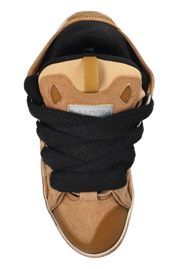 LANVIN Curb’ Leather Sneakers - Brown