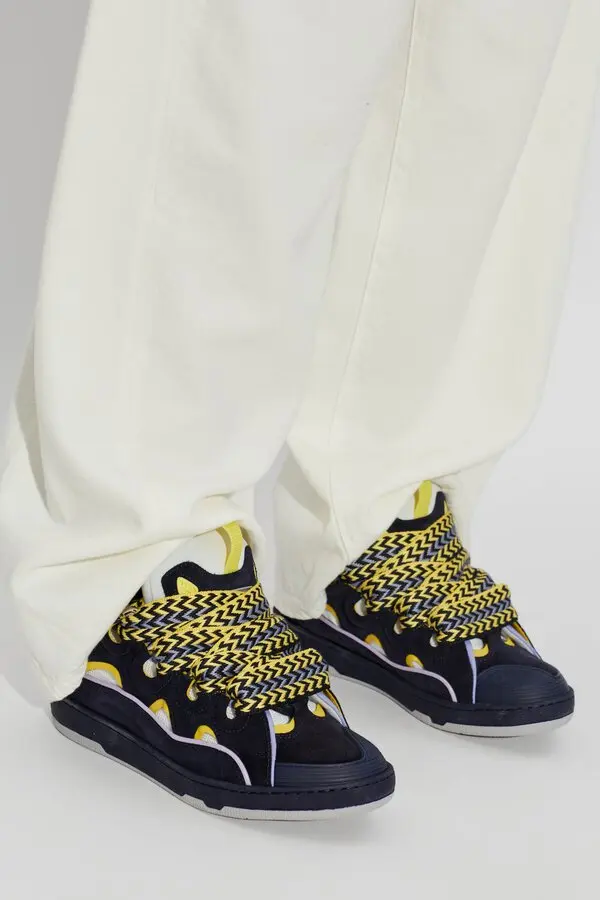LANVIN Curb Low-top Sneakers - Navy Blue