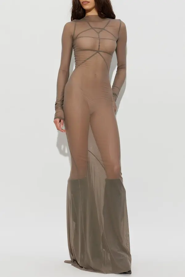 Rick Owens Long Transparent Dress - Grey - 15% Off | Editorialist