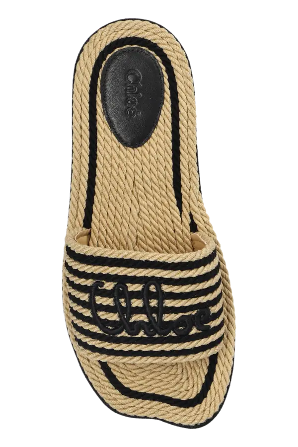 Chloé Sand Slides - Beige
