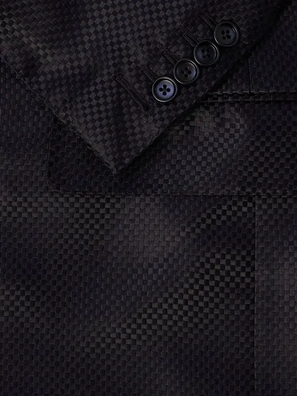 TOM FORD Double-breasted Silk-hopsack Blazer