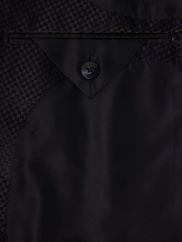 TOM FORD Double-breasted Silk-hopsack Blazer