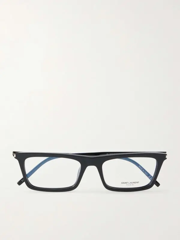 Saint Laurent Squared-frame Acetate Eyeglasses - Brown