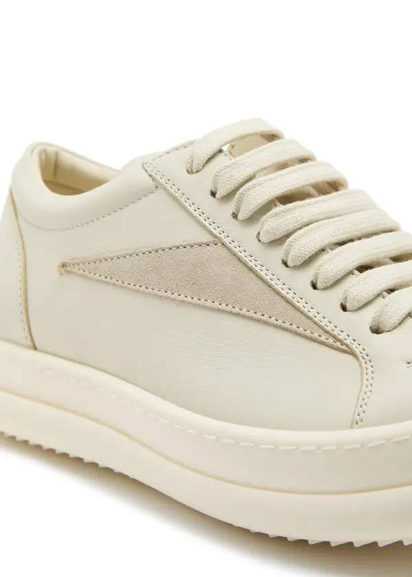 Rick Owens Vintage Panelled Leather Sneakers - White