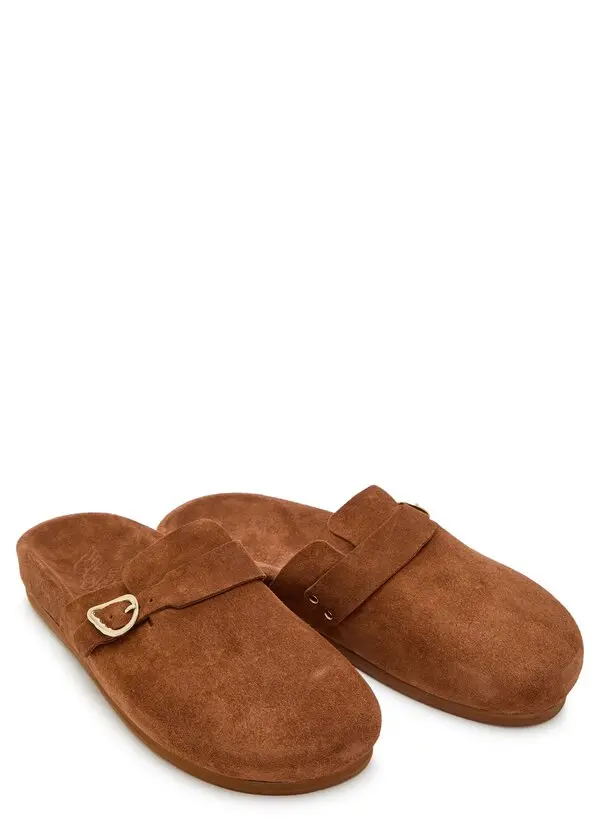 ANCIENT GREEK SANDALS Vasilista Suede Mules - Brown
