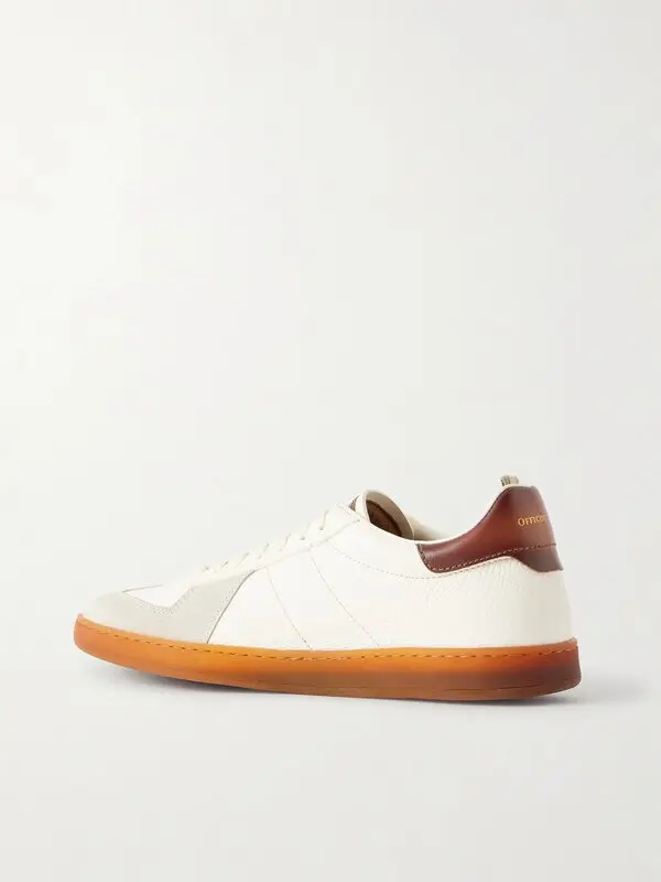 Officine Creative Militia 001 Suede-trimmed Deerskin Sneakers - White