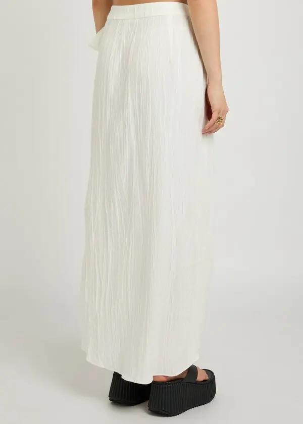 DELOS Ayla Woven Wrap Skirt - White