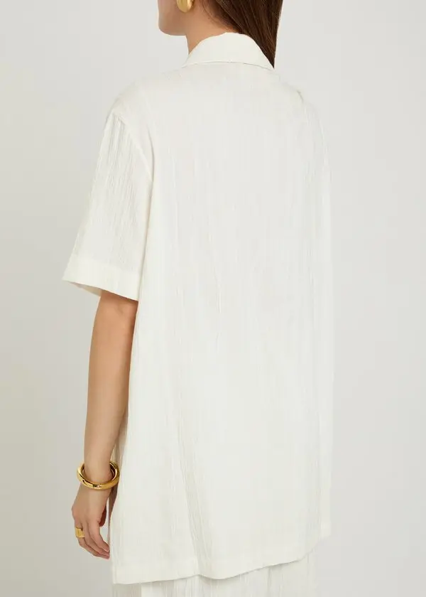 DELOS Otto Textured Woven Shirt - White