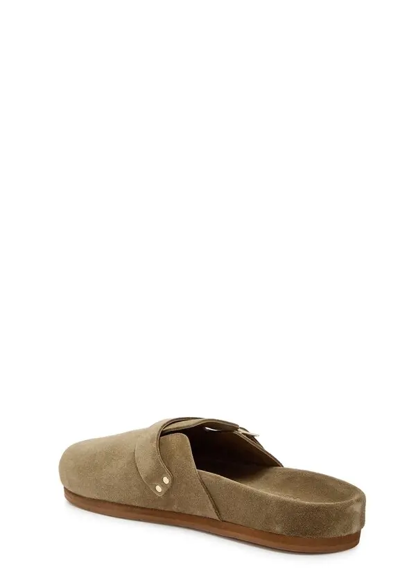 ANCIENT GREEK SANDALS Vasilista Suede Mules - Khaki