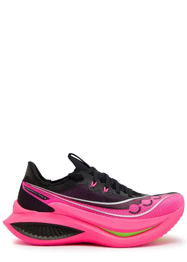 Saucony Endorphin Pro Paneled Mesh Sneakers - Black