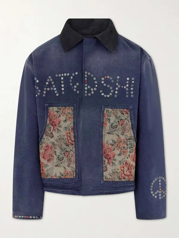 SATOSHI NAKAMOTO Logo-embellished Cotton-canvas Jacket