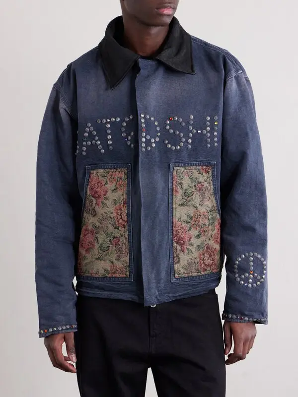 SATOSHI NAKAMOTO Logo-embellished Cotton-canvas Jacket