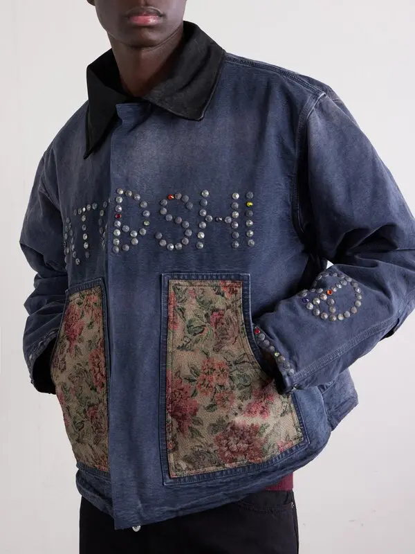 SATOSHI NAKAMOTO Logo-embellished Cotton-canvas Jacket