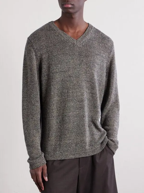 Massimo Alba Leo Knitted Linen Sweater