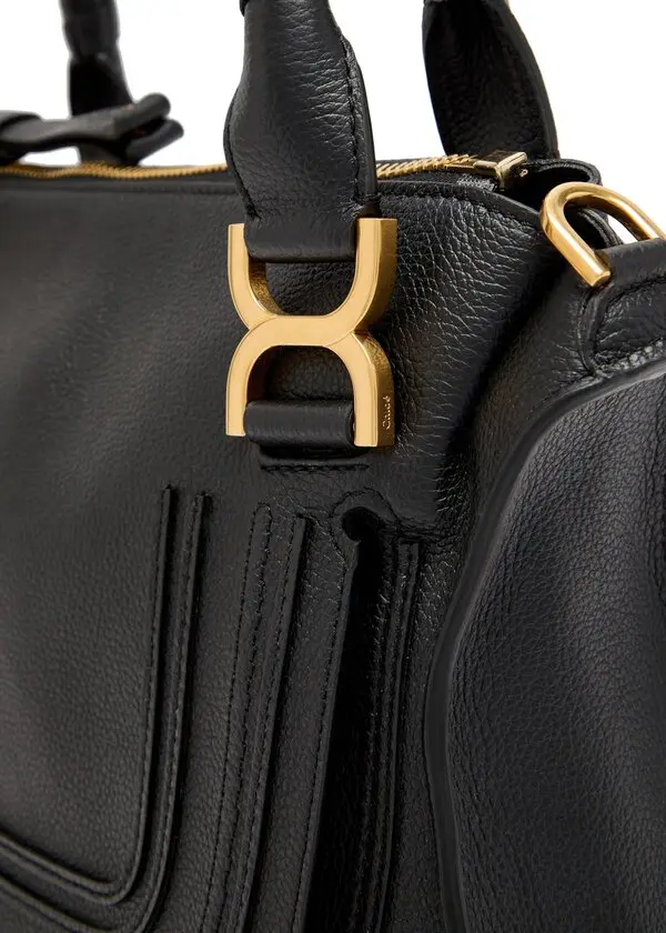Chloé Marcie Medium Grained Leather Tote Bag - Black