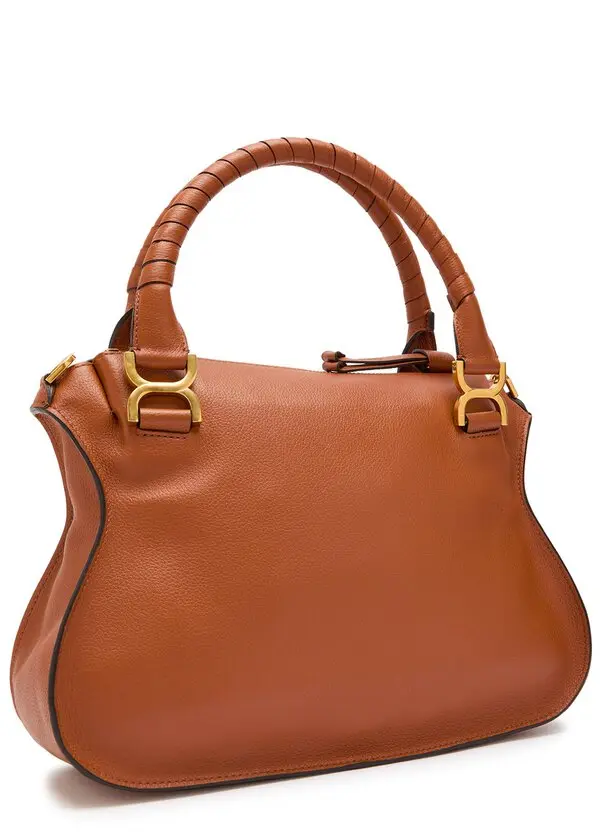 Chloé Marcie Medium Grained Leather Tote Bag - Tan