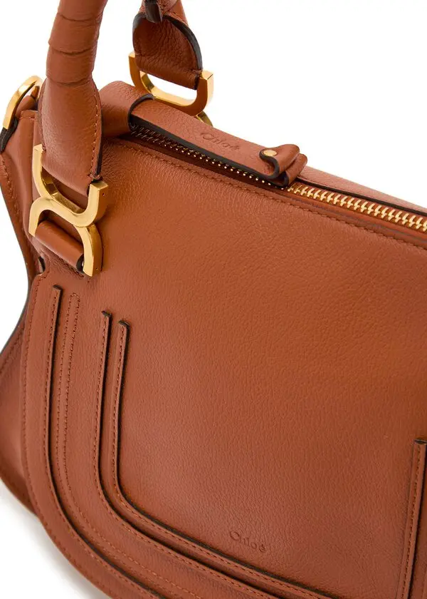 Chloé Marcie Medium Grained Leather Tote Bag - Tan