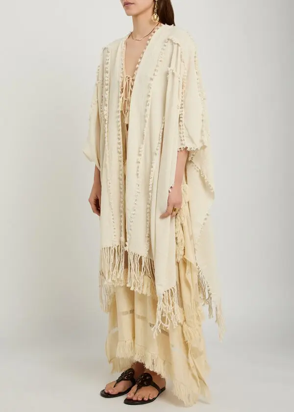 Caravana Knot Detail Cotton Cape