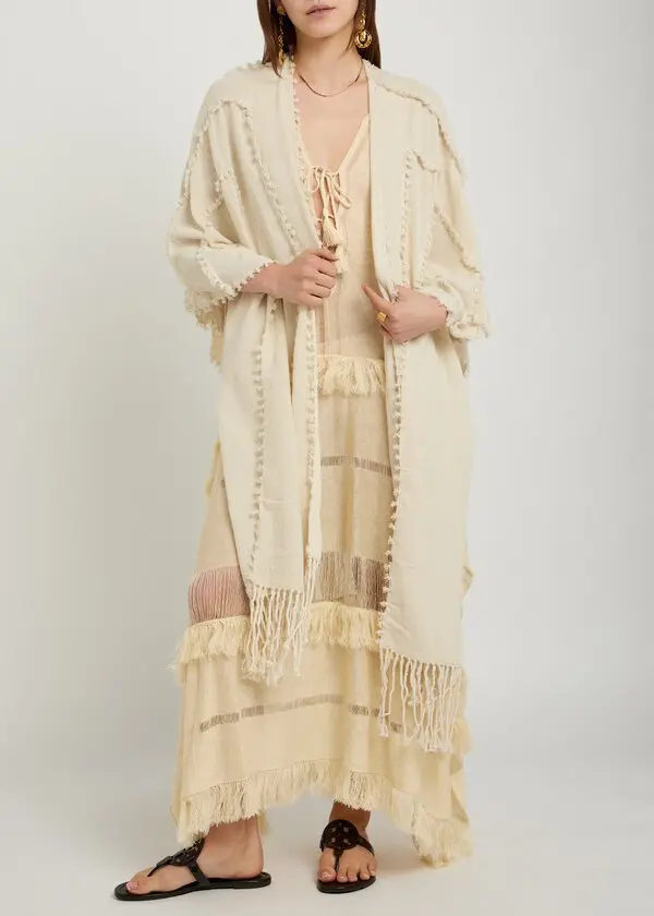 Caravana Knot Detail Cotton Cape