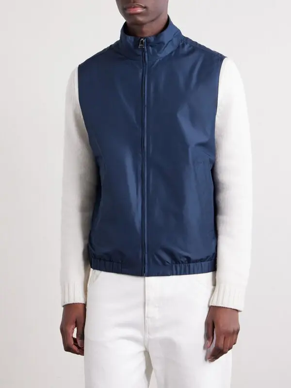 Canali Shell Gilet - Blue