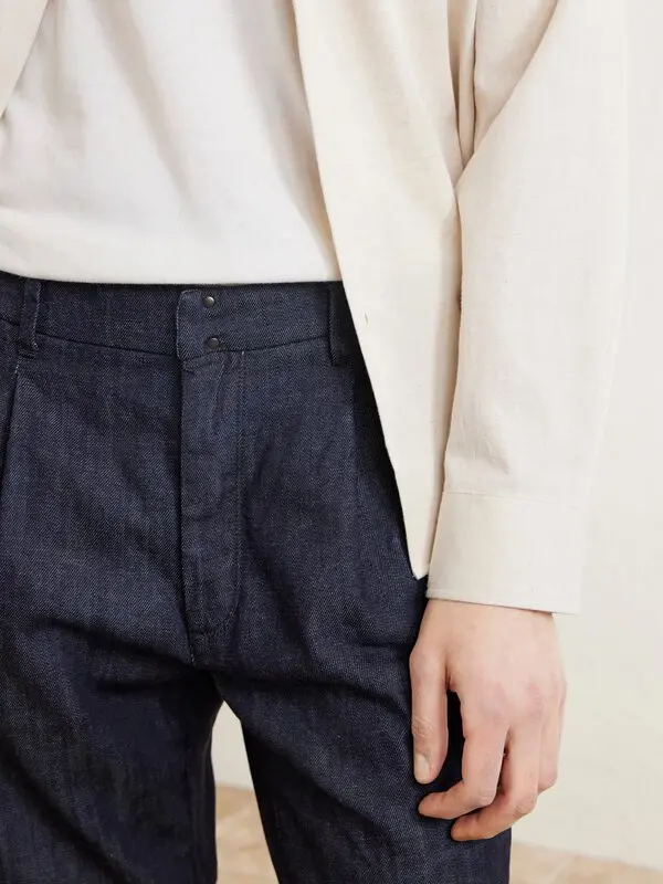 SLOWEAR Straight-leg Pleated Jeans